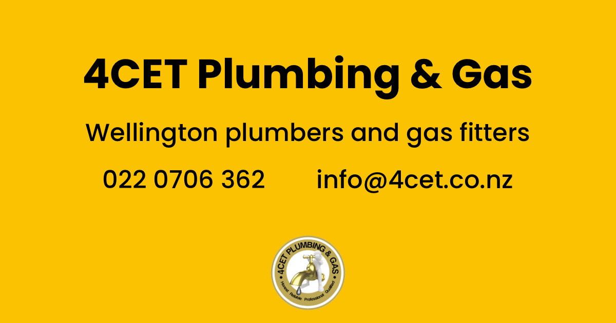 Wellington plumbers Qualified gas fitters | 4CET Plumbing & Gas